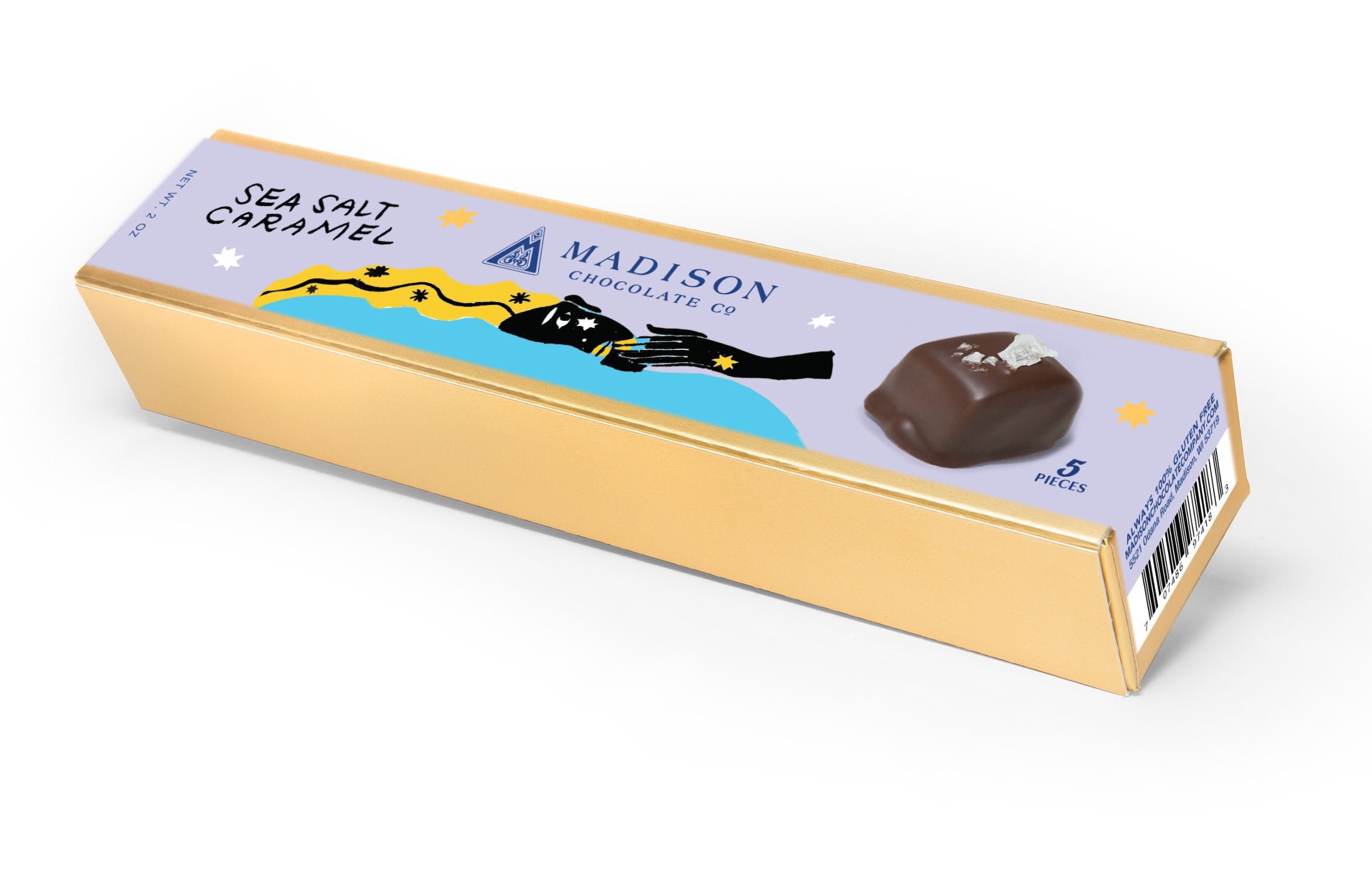 5 Piece Sea Salt Caramel Box - Odana | Madison Chocolate Company
